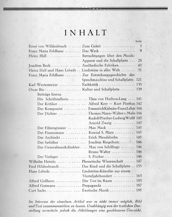 Festschrift Carl Lindström AG, 1904 - 1929 - Grammophon und ...