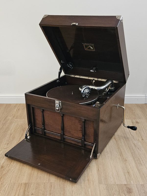 HMV Portable Model 113 - Grammophon und Schellackplatten Portal 78rpm